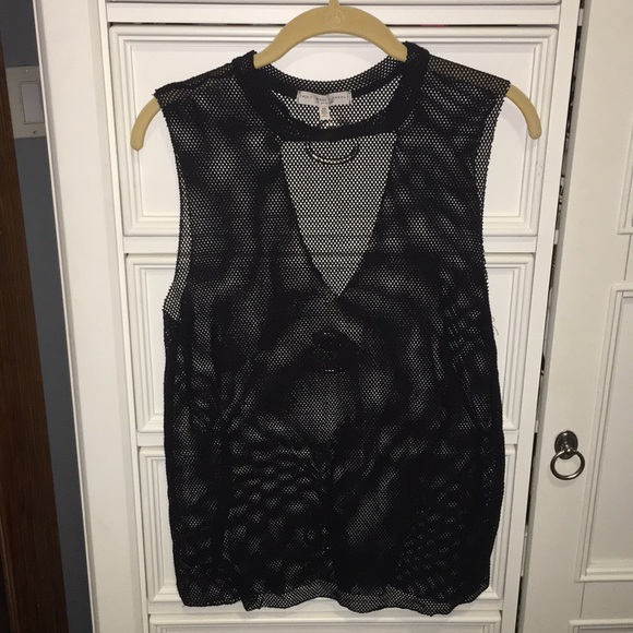 Truly Madly Deeply | Tops | Black Mesh Netted Cutout Tank From Urban ...